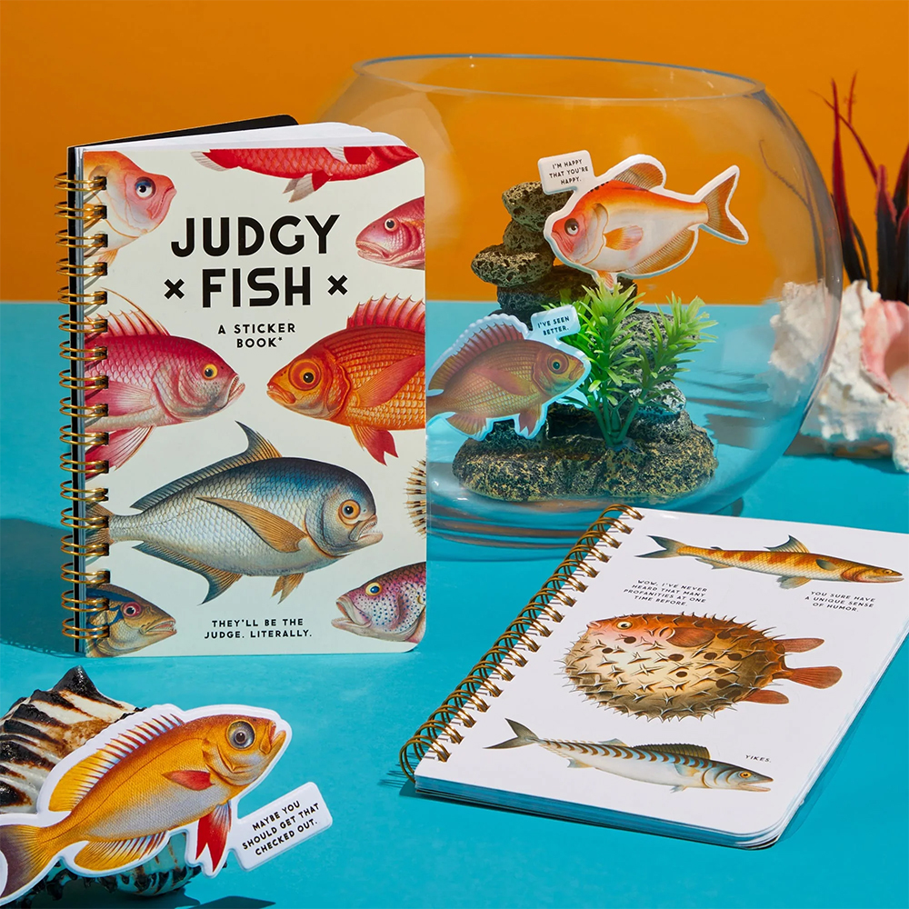 Judgy Fish Sticker Book by Brass Monkey | Utility Gift UK
