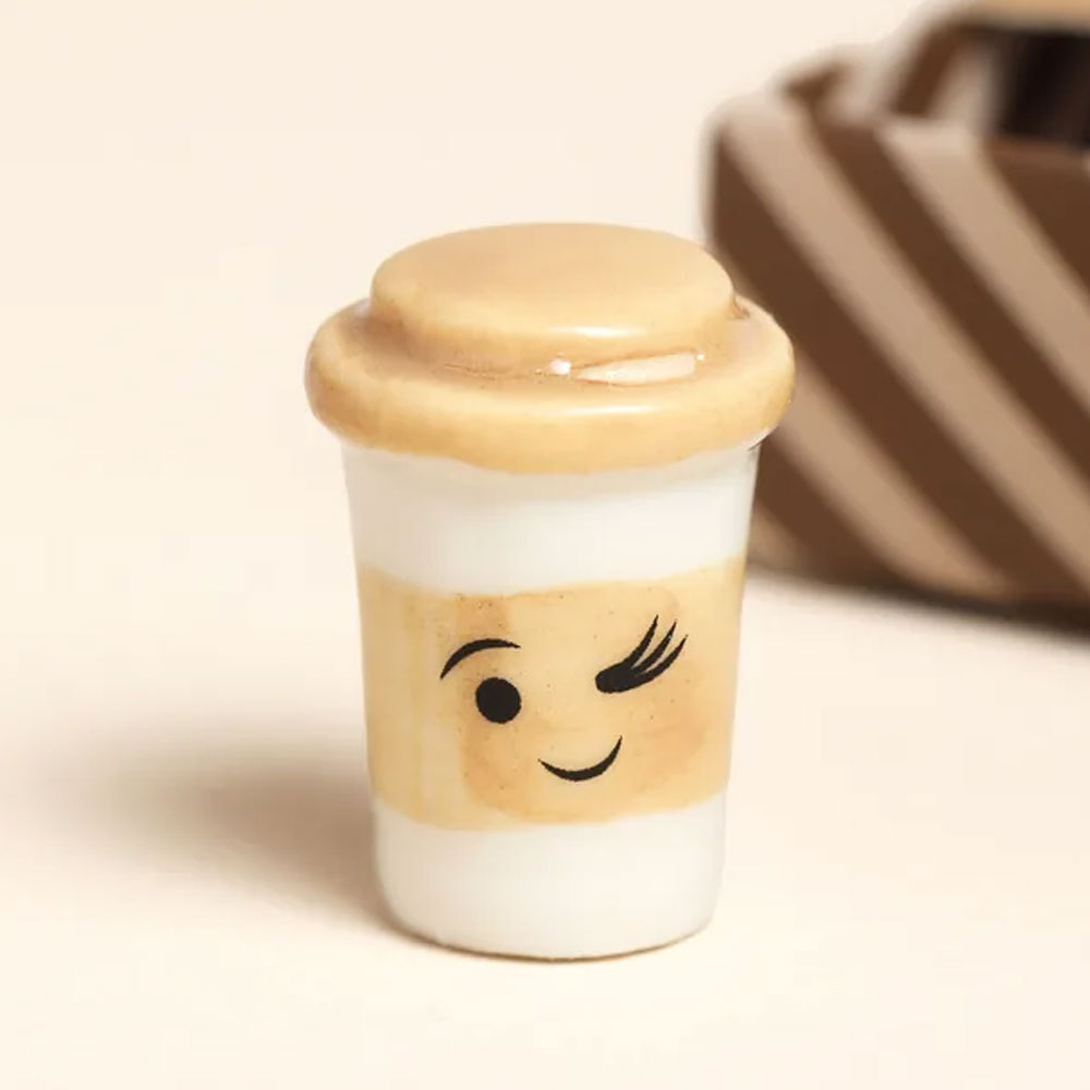 Lisa Angel Tiny Coffee Matchbox Token - 'Love You a Latte'