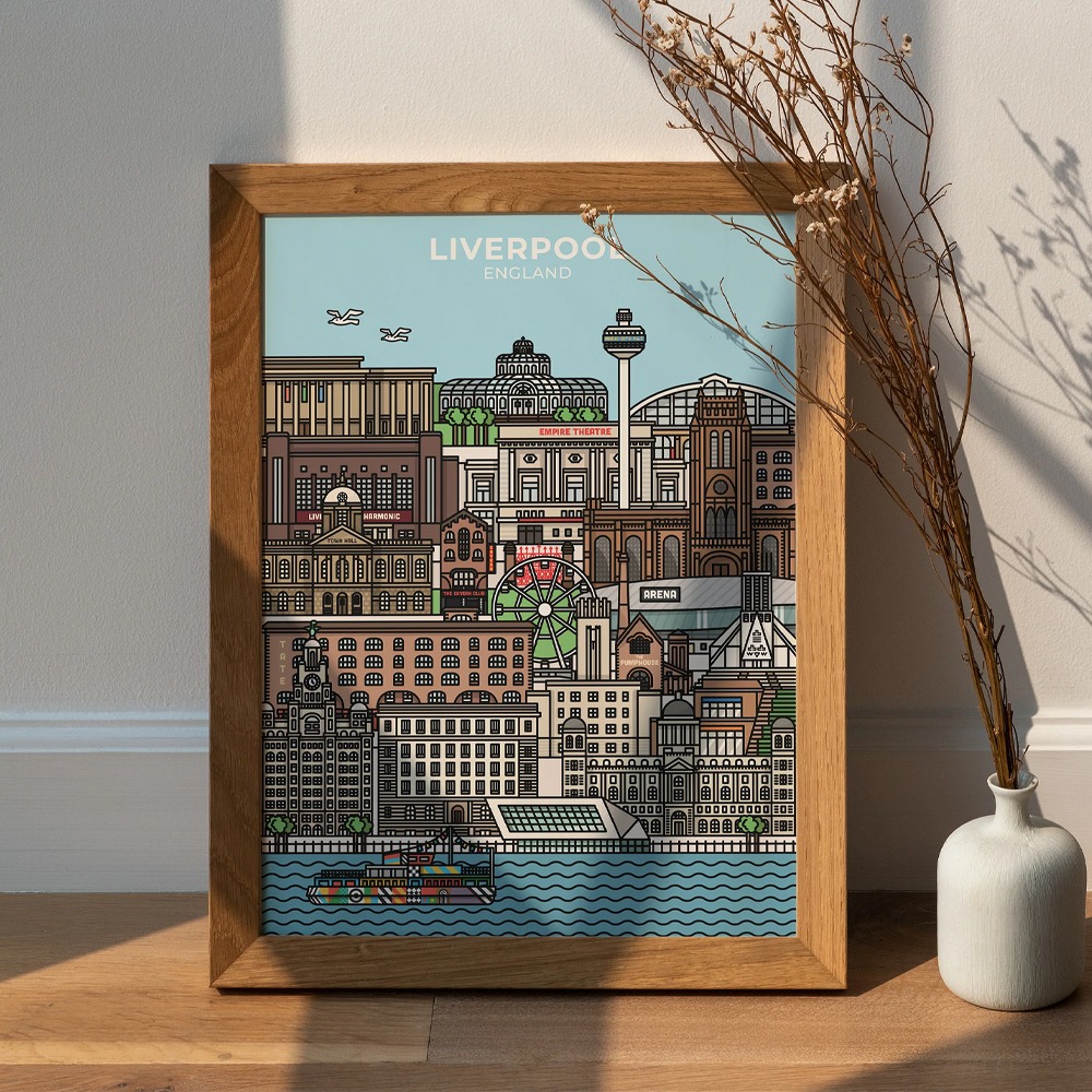 Buy the Liverpool A3 Print by Hannah Kirkland | Liverpool Gifts UK