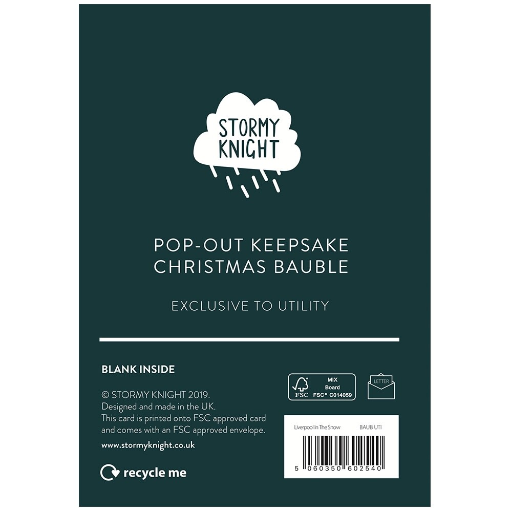 Liverpool Pop-Out Bauble Christmas Card | Utility Gift UK