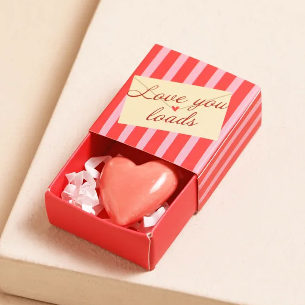 Lisa Angel Tiny Matchbox Ceramic Heart Token - Love You