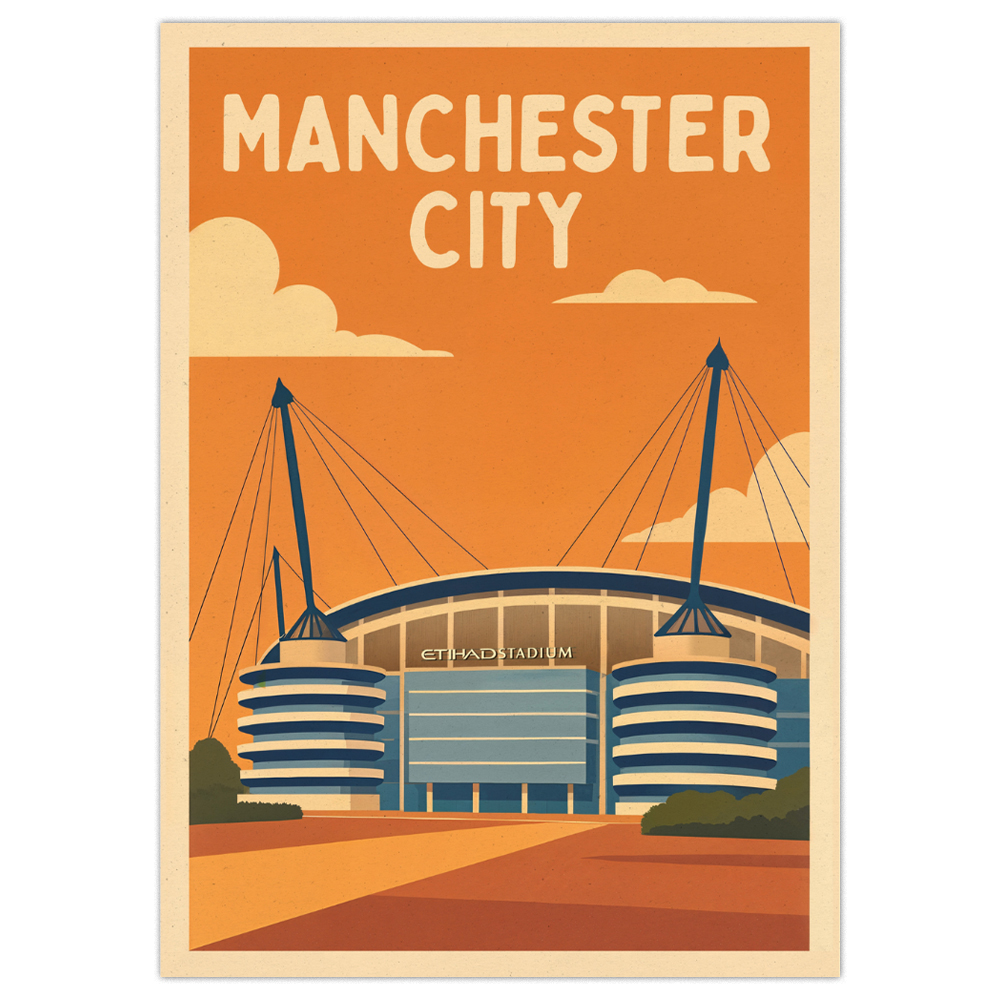 Buy the Man City FC Stadium Print | Manchester Art
