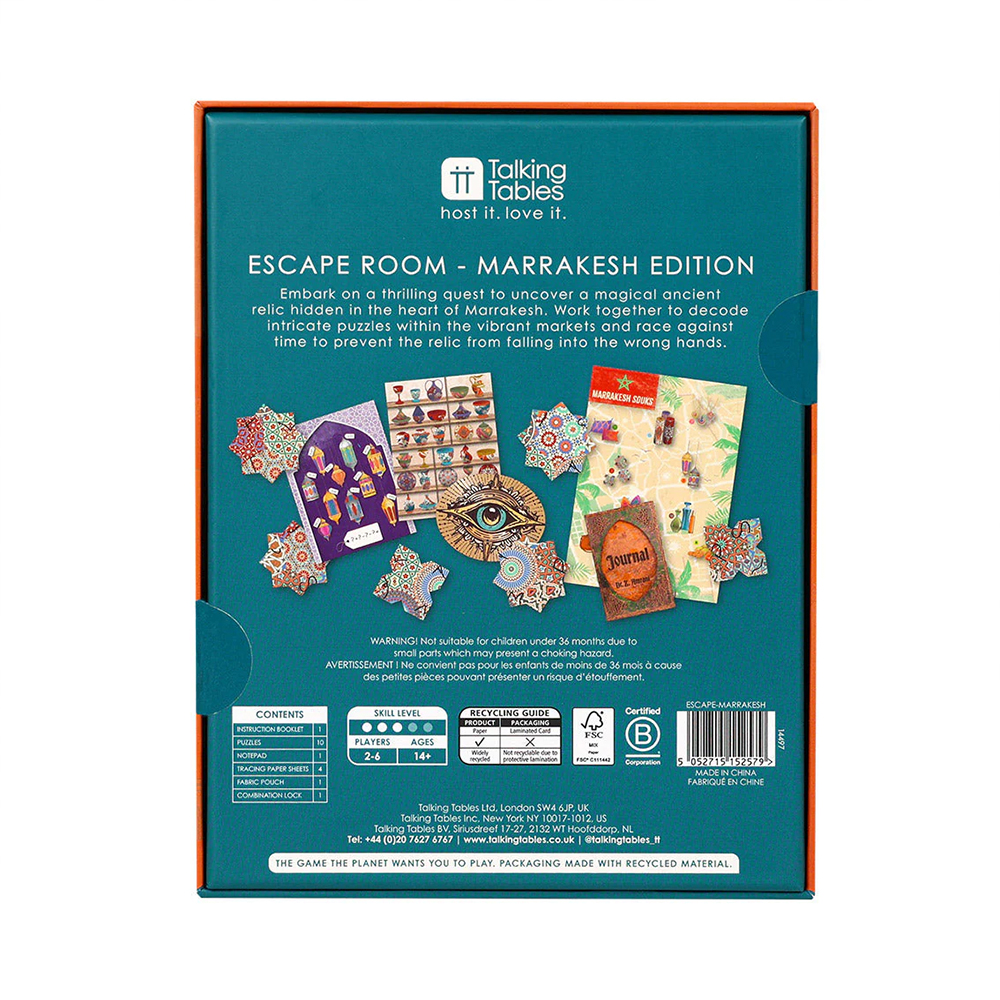 Mini Escape Room Game Marrakesh Edition | Family Party Games