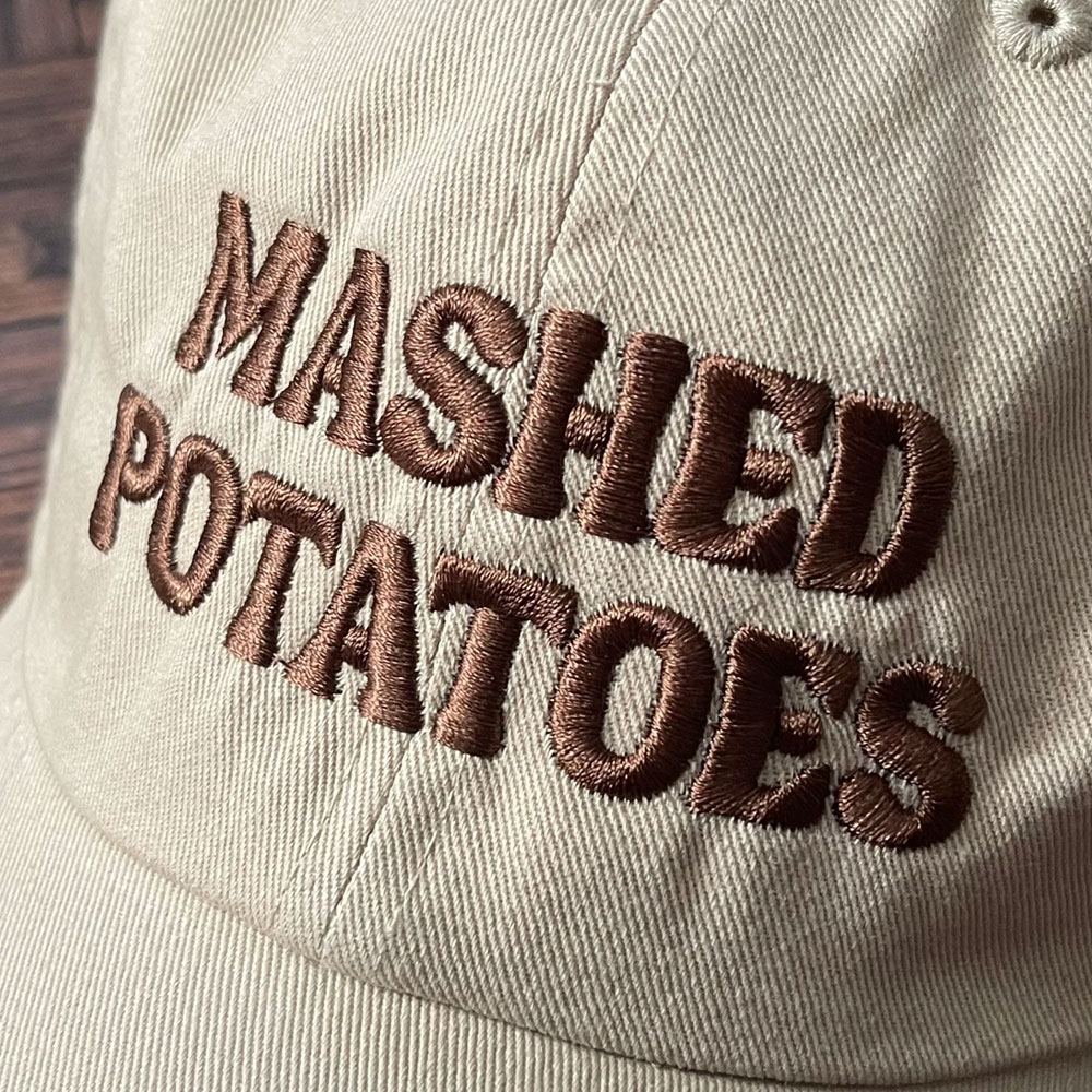 Silver Spider Mashed Potatoes Embroidered Cap