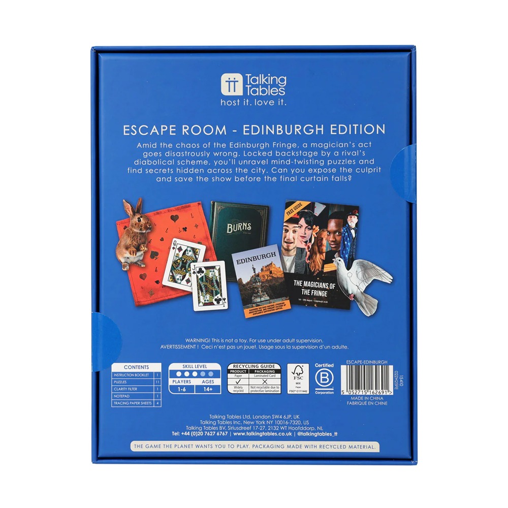 Buy the Edinburgh Mini Escape Room Game