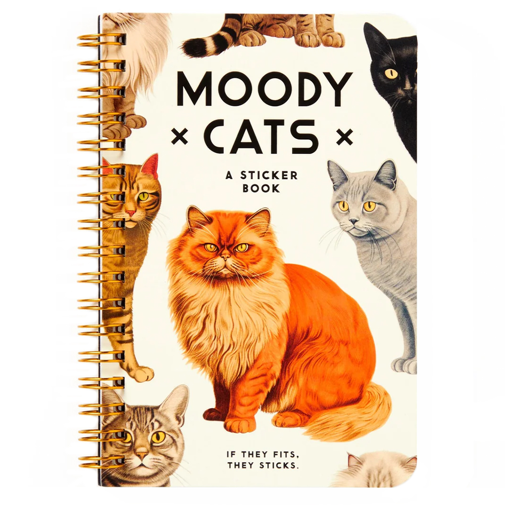 Moody Cats Sticker Book by Brass Monkey| Utility Gift UK
