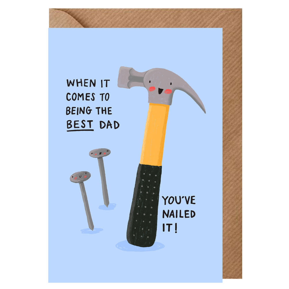 Nailed It Father's Day Card | Illustration by Nicola Watson