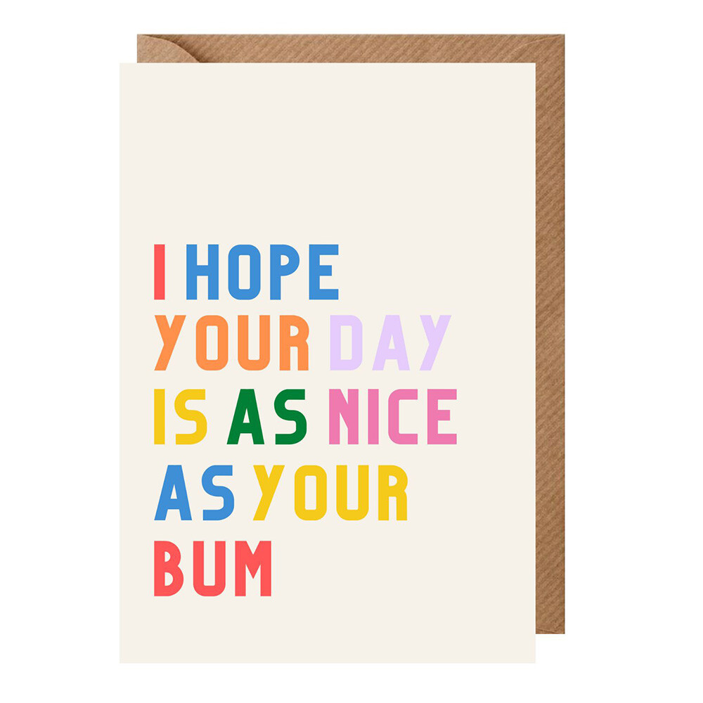 Nice Bum Card | Utility Gift UK