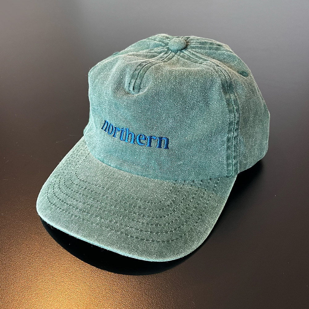 Buy the Northern Embroidered Slogan Dad Cap in Green