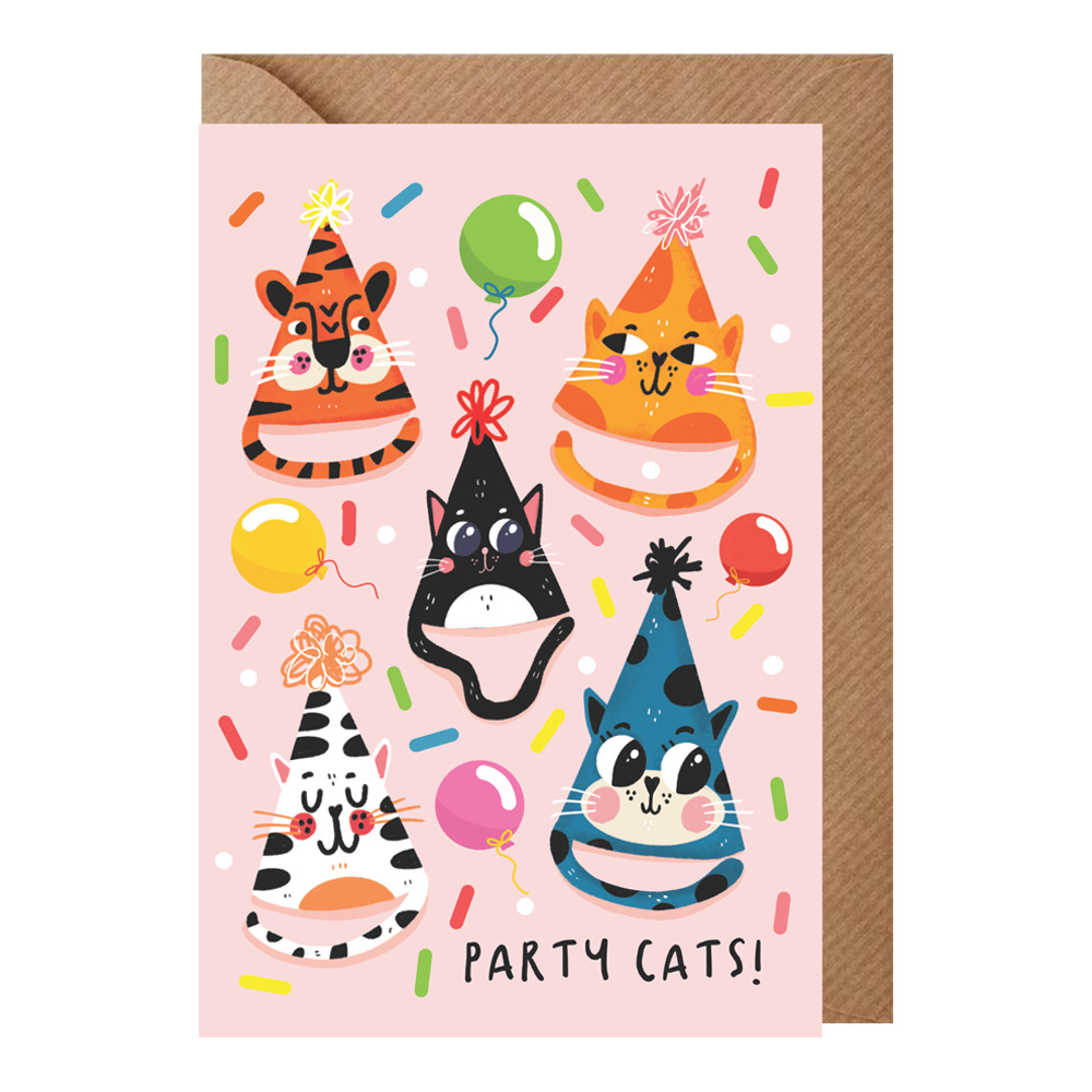 Party Cats Hats Card | The London Studio x Utility