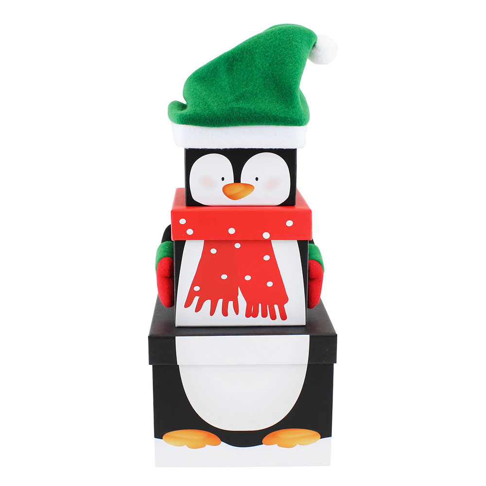 Penguin 3pc Plush Gift Box, Eurowrap | Utility Gift UK