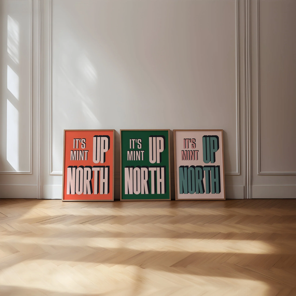 Proper Good Mint Up North A3 Print | Utility Gift UK