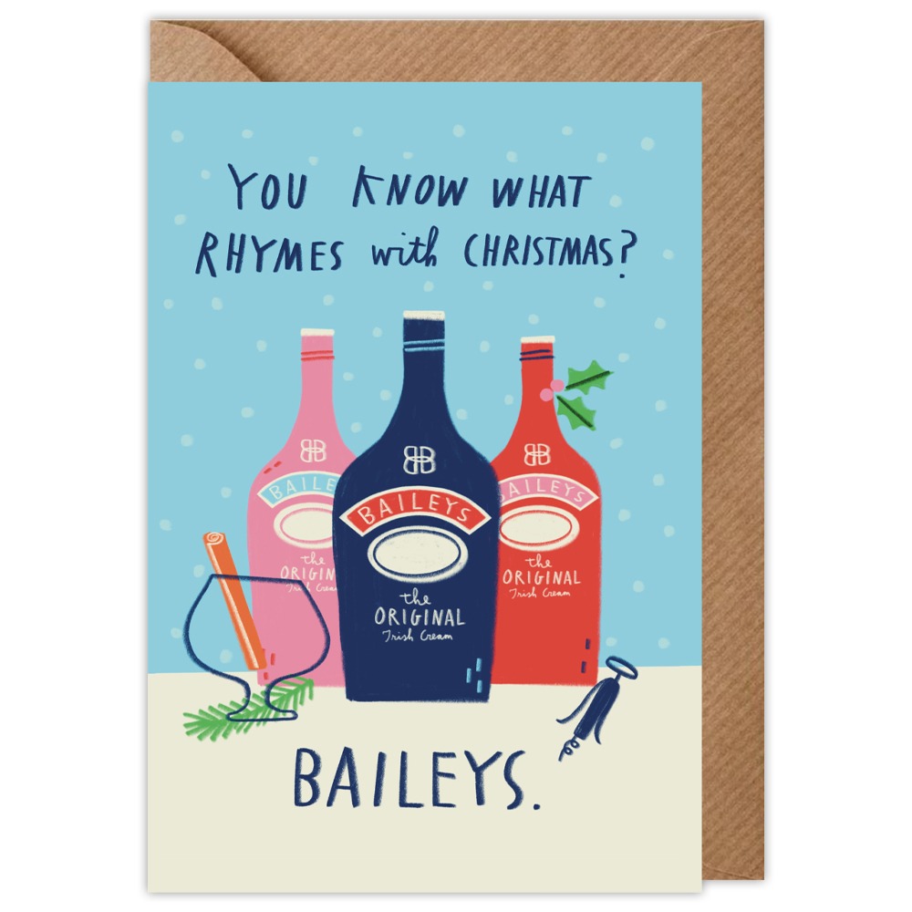 Buy the Rhymes With Baileys Christmas Card | 15% Off Cards