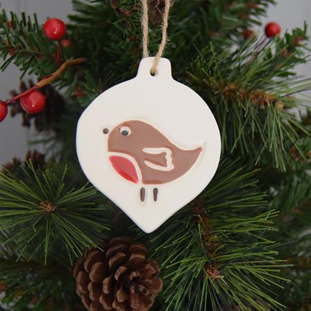 Robin Ceramic Bauble | Buy Christmas Decorations from Utility Gift UK