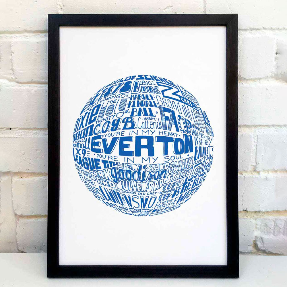Everton Football A3 Print | Utility Gift UK