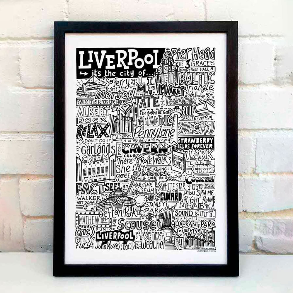 Liverpool Landmarks A3 Print | Utility Gift UK