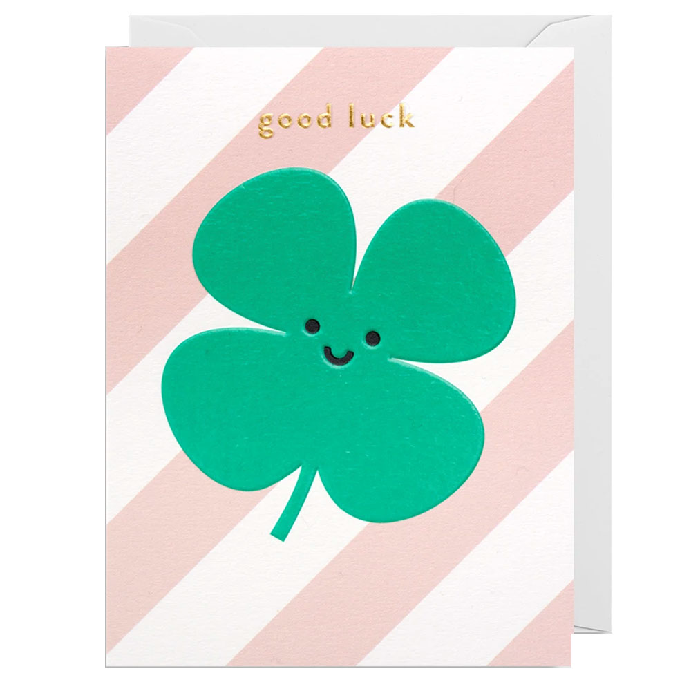Small Good Luck Shamrock Card | Utility Gift UK