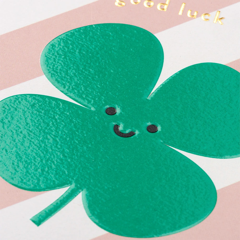 Small Good Luck Shamrock Card | Utility Gift UK