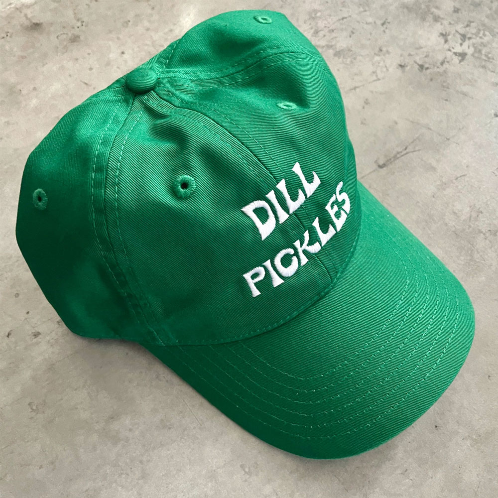Silver Spider Embroidered Dad Slogan Cap - Dill Pickles