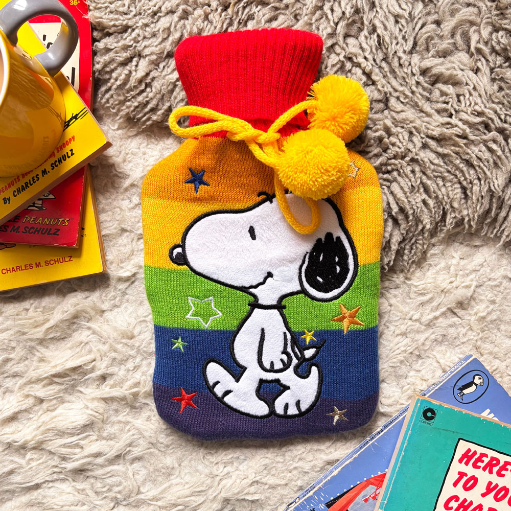 House Of Disaster Peanuts Snoopy Rainbow Hot Water Bottle