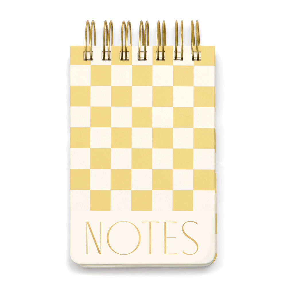 DesignWorks Ink Twin Wire Notepad - Checks | Utility Gift UK
