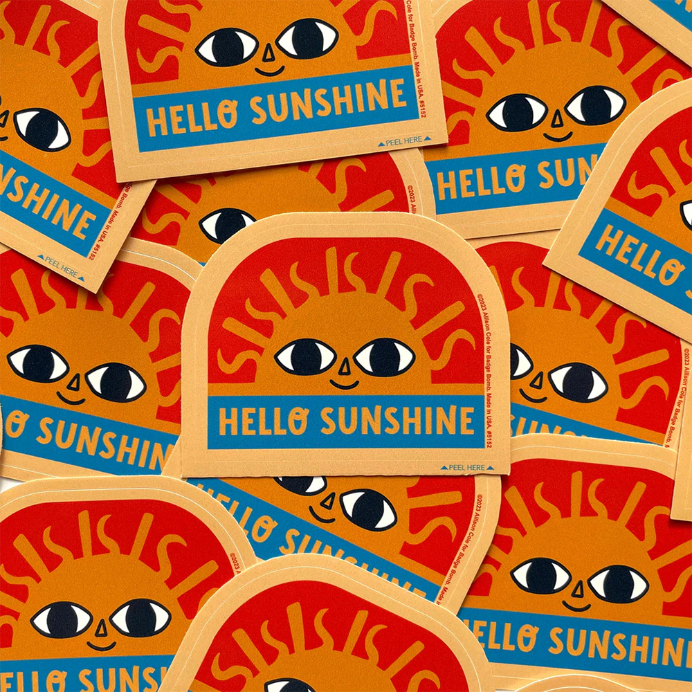 Big Sticker Hello Sunshine | Utility Gift Uk