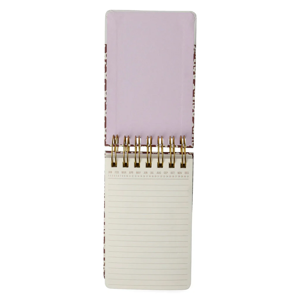 Twin Wire Notepad- Burgundy Floral | DesignWorks Ink