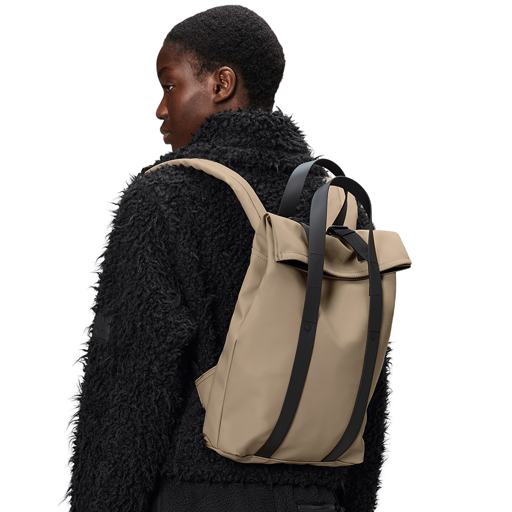 Buy the RAINS 2 Way Tote Backpack Mini Beige | Free UK Delivery
