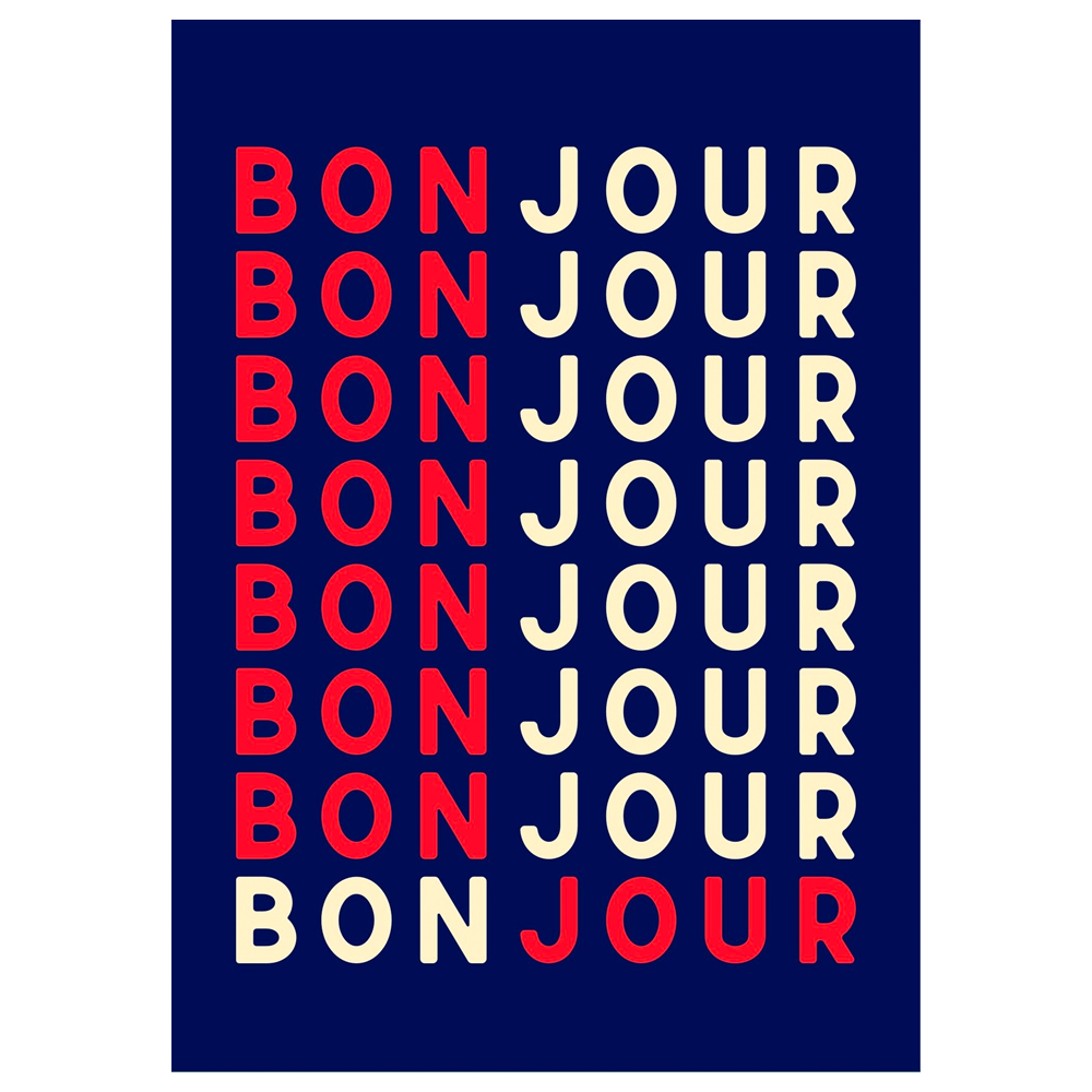 Bonjour A3 Print | Utility Gift UK