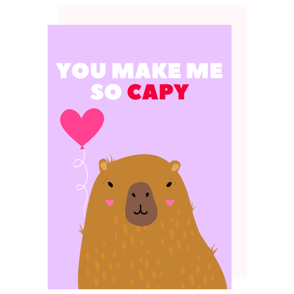 Capybara Valentines Card | Fun & Thoughtful Gifts