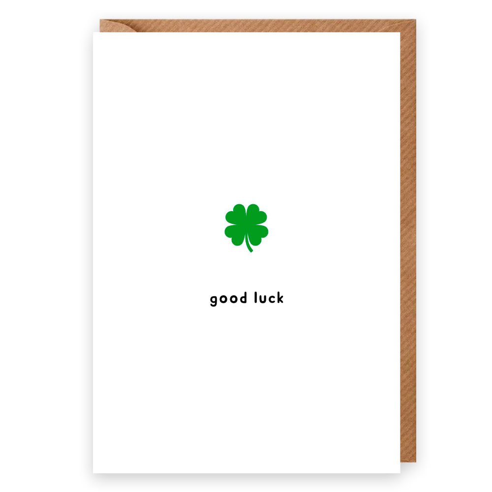 Good Luck Shamrock Card | Utility Gift UK