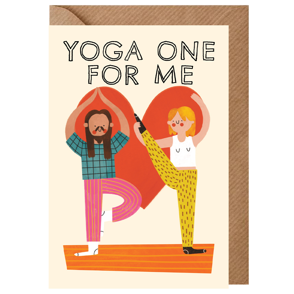 Yoga Valentines Card | AbiGoLucky