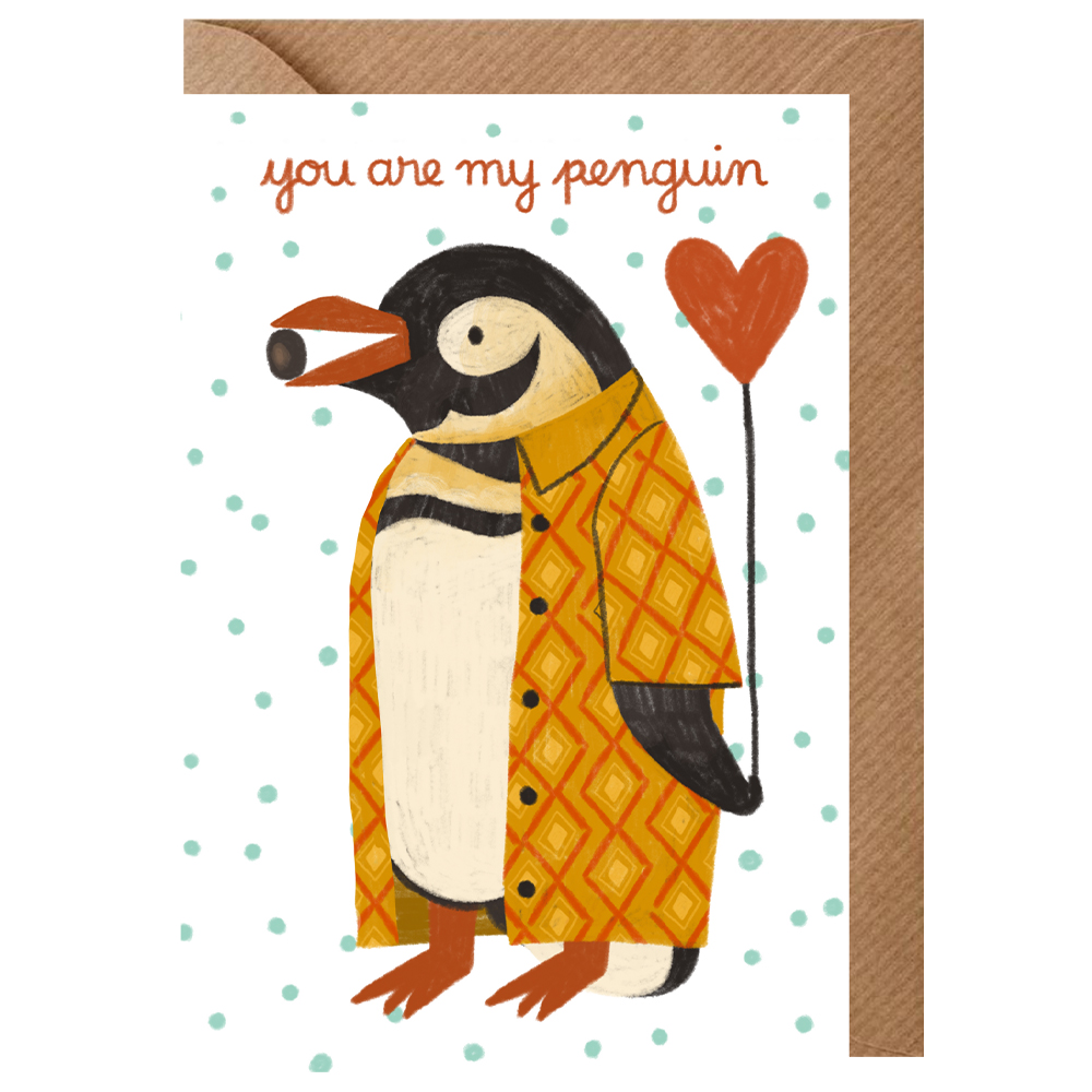 Penguin Valentines Card | AbiGoLucky
