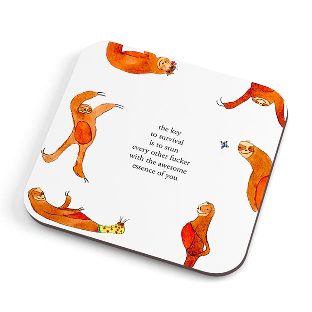 Awesome Sloth Coaster | Utility Gift UK